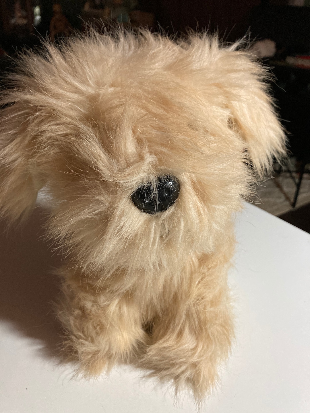 Dakin Plush Stuffed Puppy Dog Vintage 1986 Toy Animal 11” Fuzzy Beige ...