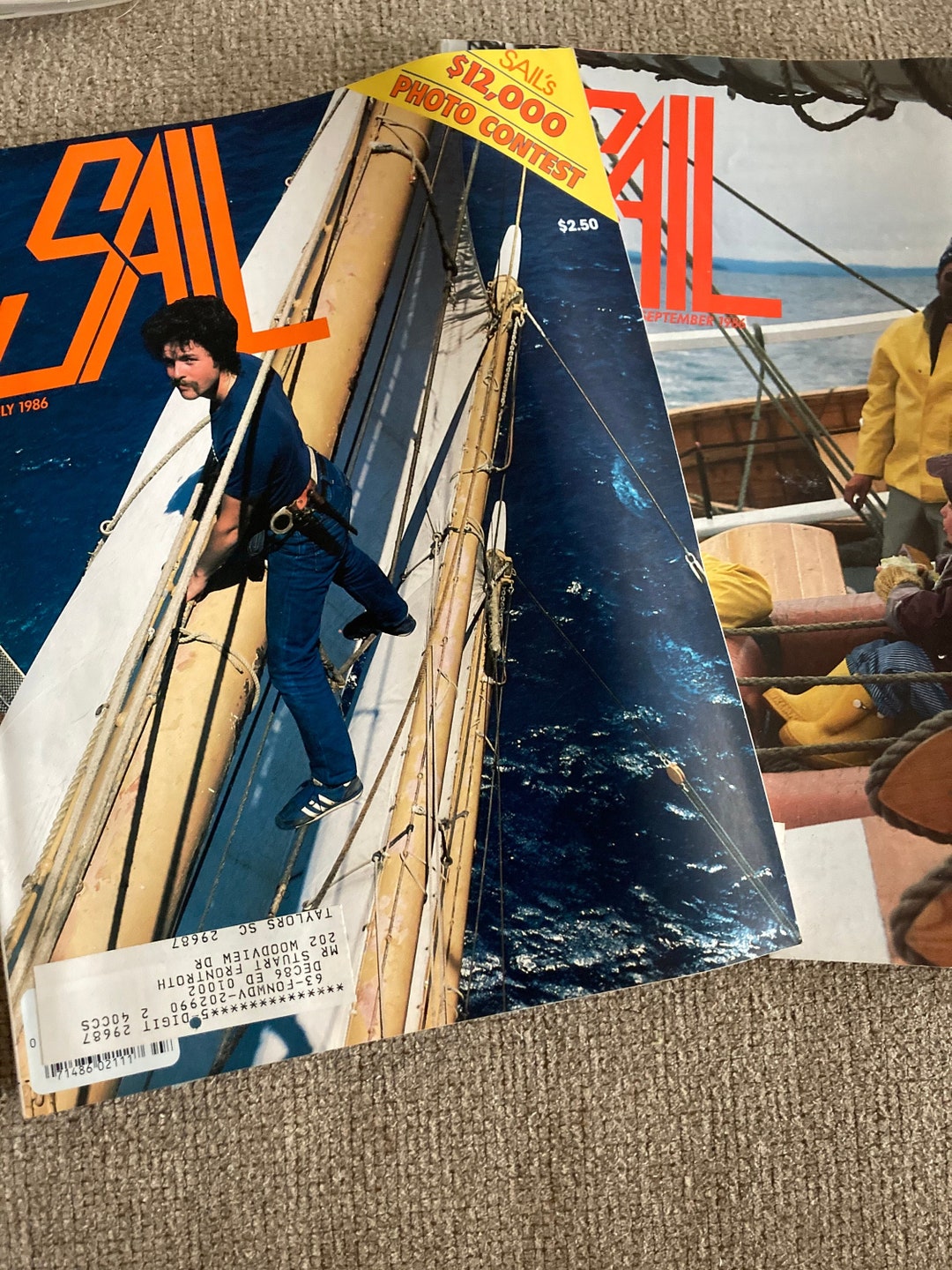 Sail Magazine Vintage 1986 July September Lot of 2 Sailing Boating ...