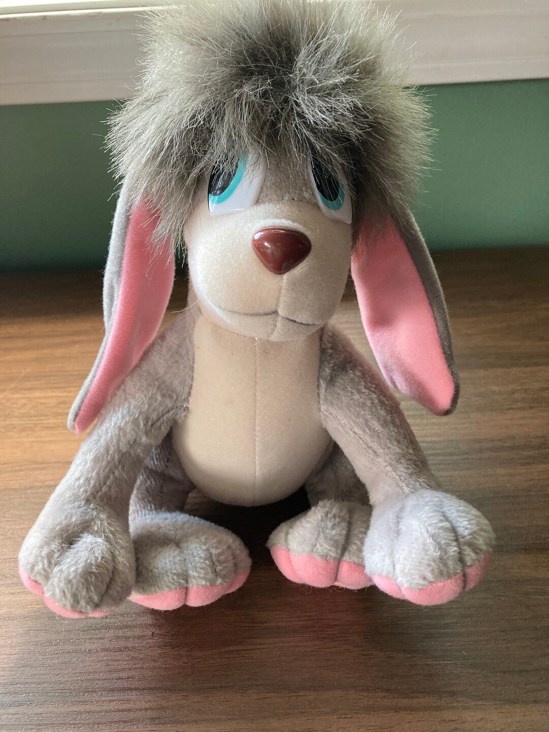 Fox Ears Flap Dog Equity Marketing Plush Stuffed Grey Dog Fox - Etsy