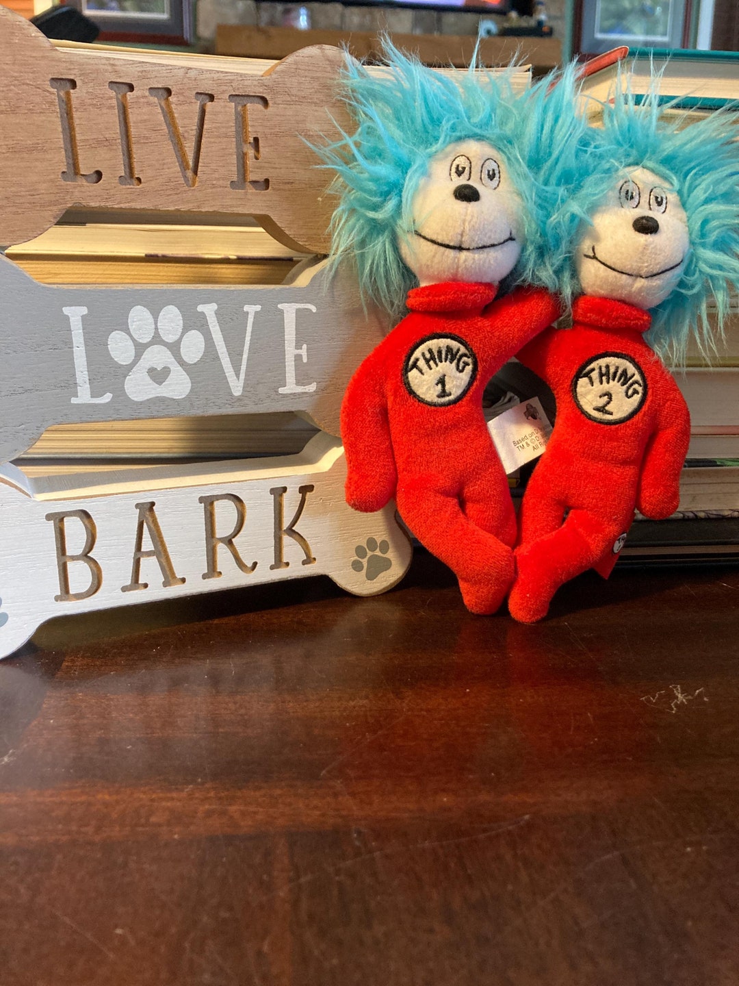 Universal Studios Dr Seuss Plush Thing 1 & Thing 2 Stuffed Toy Baby ...