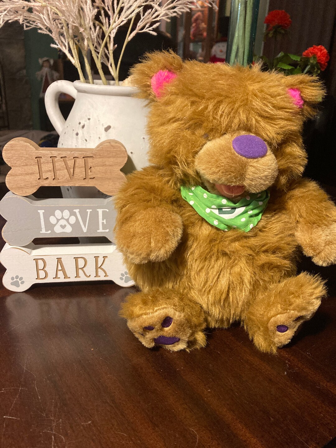 Pearson 13 Alphabuddy Teddy Bear Hand Puppet Plush Stuffed Animal With ...