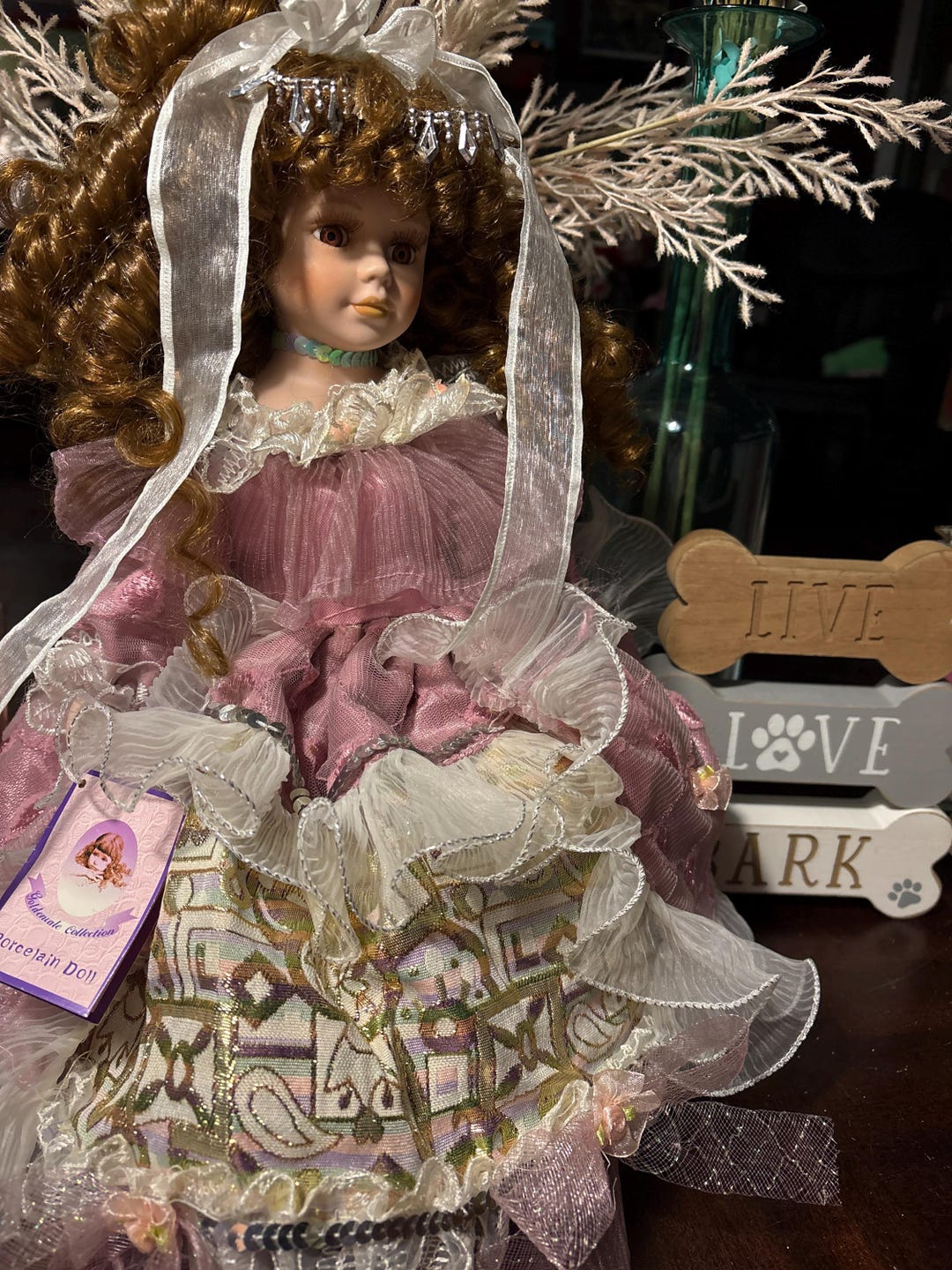 Goldenvale Collection 15” Tall X 10” Wide Pillow Base Puffed Dress Pink ...