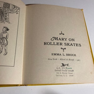 Mary on Roller Skates by Emma L Brock Vintage Hardback Children’s Book ...