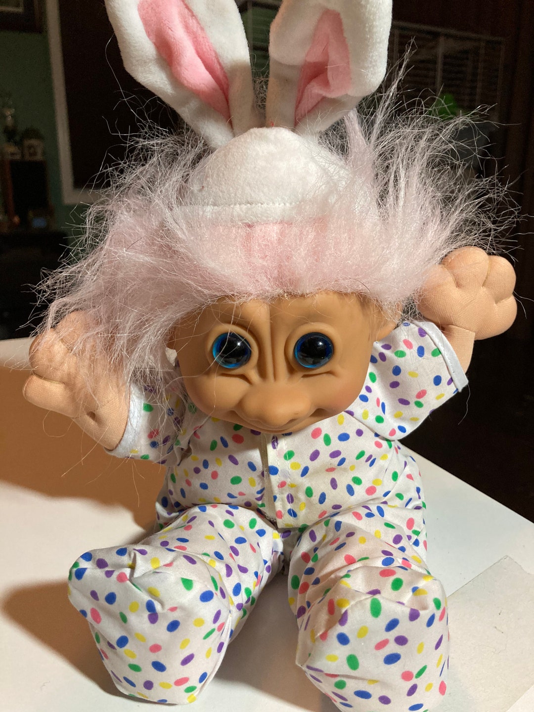 Troll Kidz Bunny Outfit Russ Berrie 13” Plush Stuffed Doll Toy Troll ...