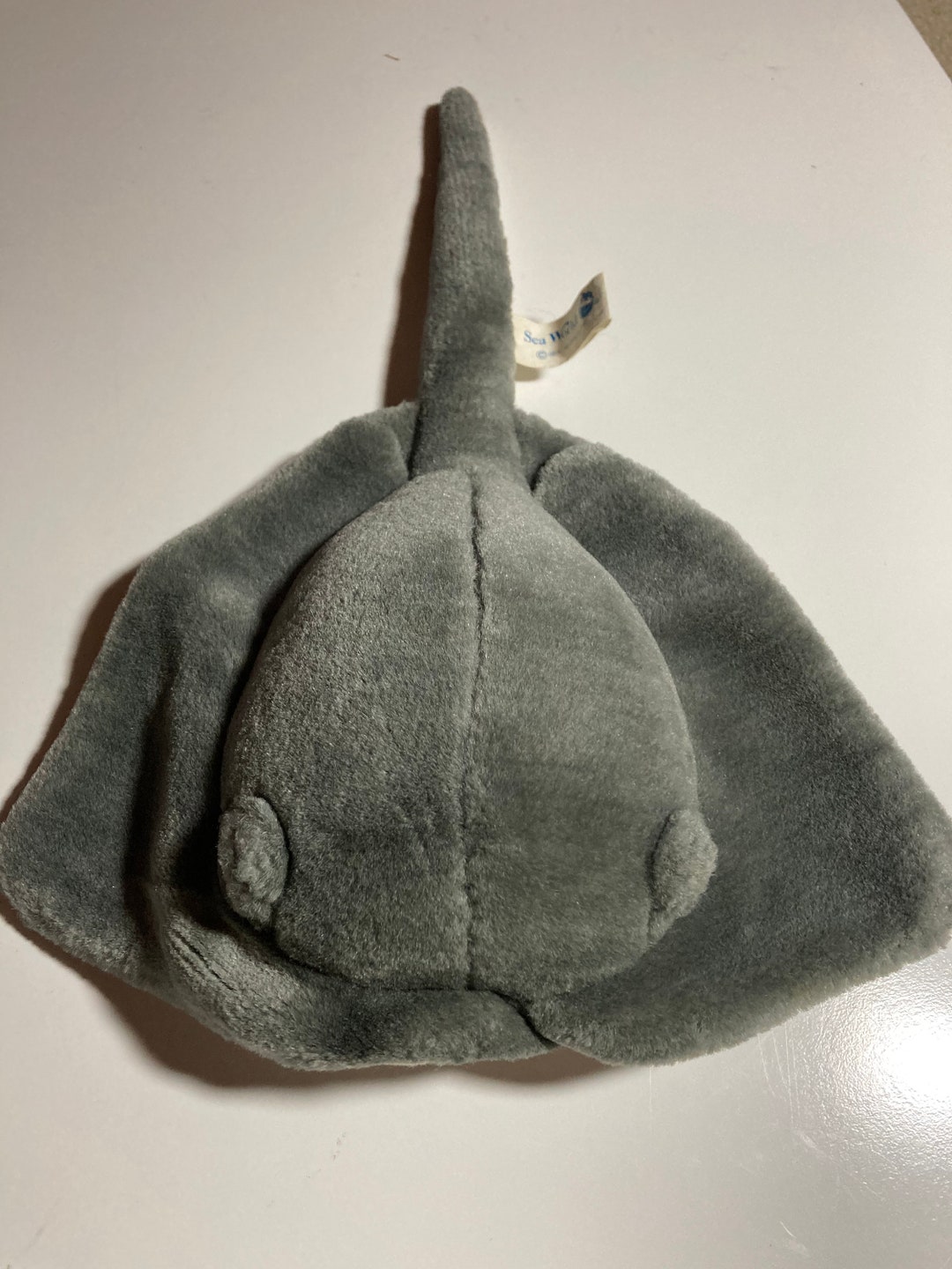 Sea World Plush Stuffed Stingray Grey 15” X 10” Toy Sea Marine Animal ...