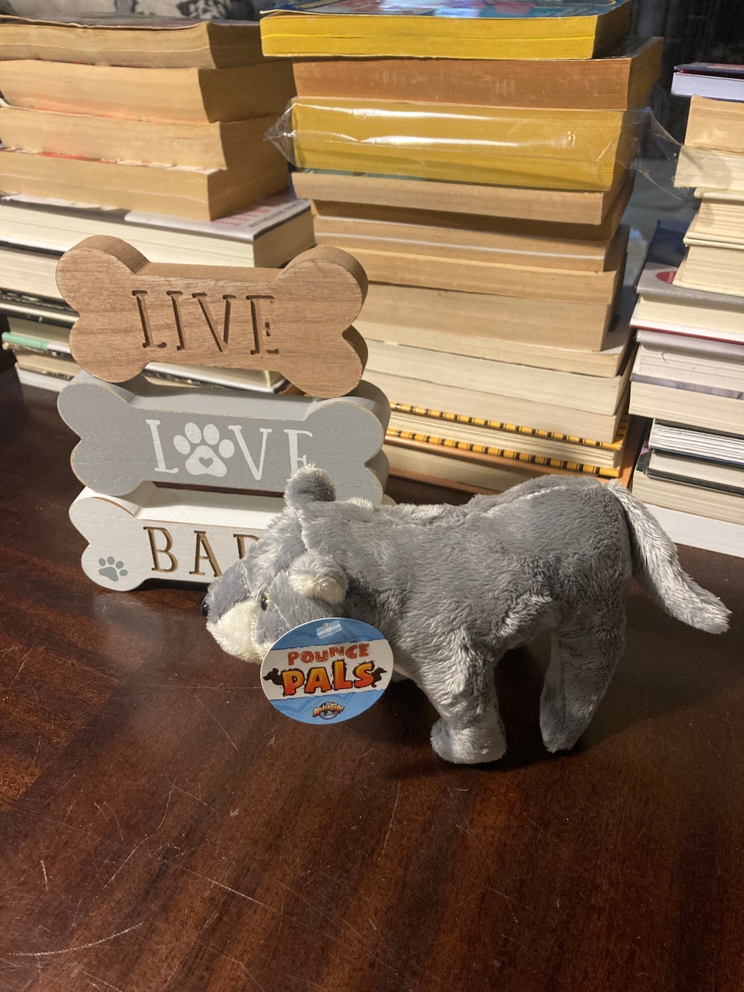 Adventure Planet Pounce Pals 7” Grey Wolf Plush Stuffed Animal 5” Tall ...