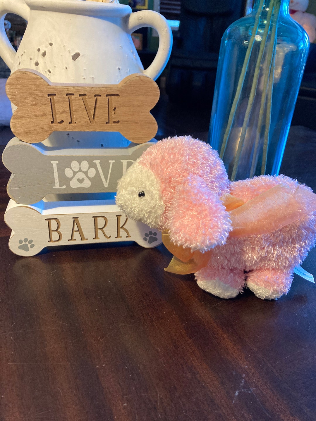 Commonwealth Plush Stuffed Lamb 8” Pink Lamb Rattler Box Inside Baby ...