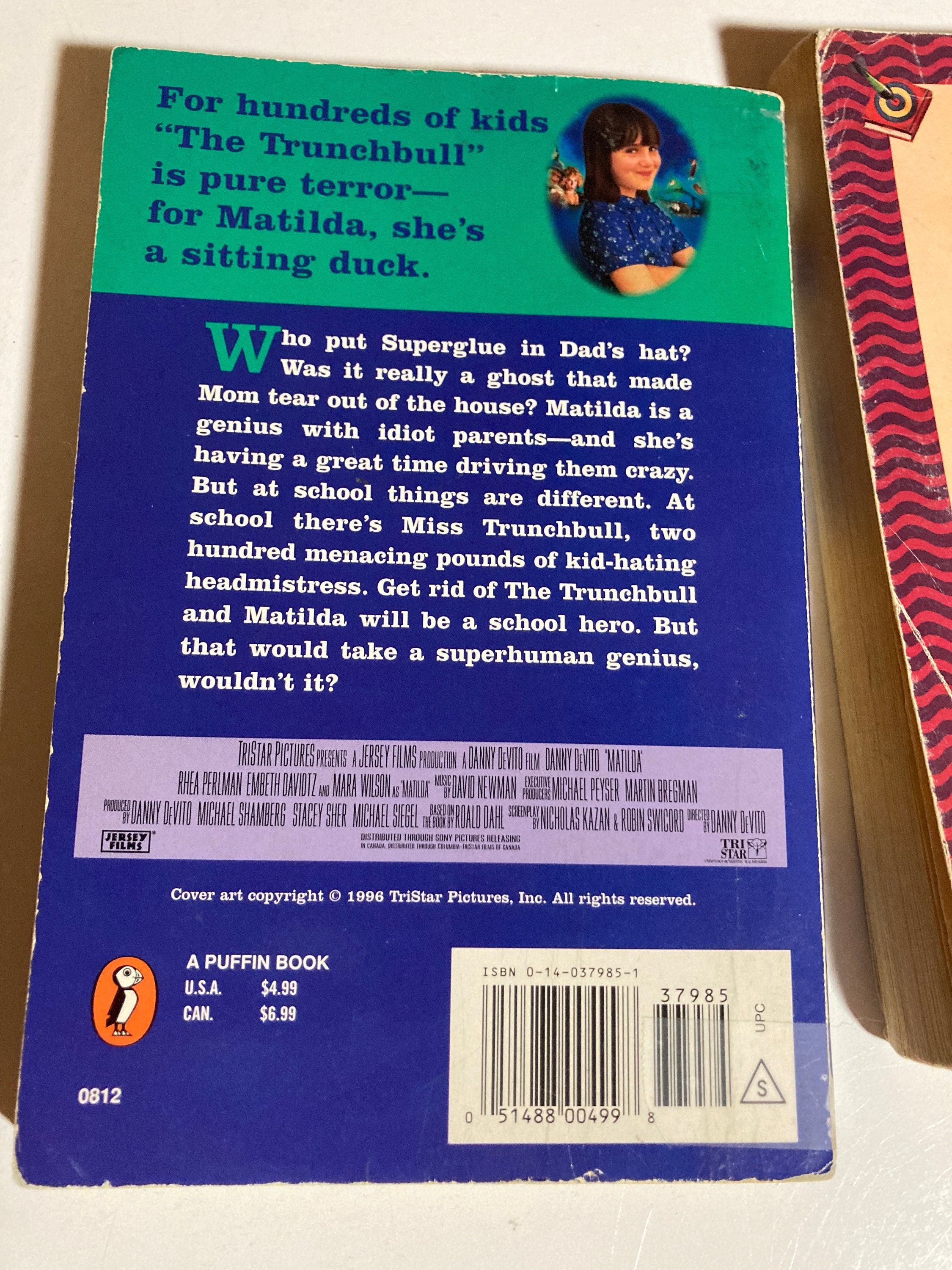 Matilda Book Back Cover