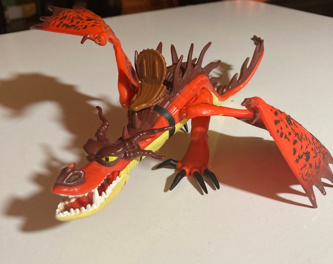 How To Train Your Dragon Toy Dragon Hookfang Orange Action Figure Etsy