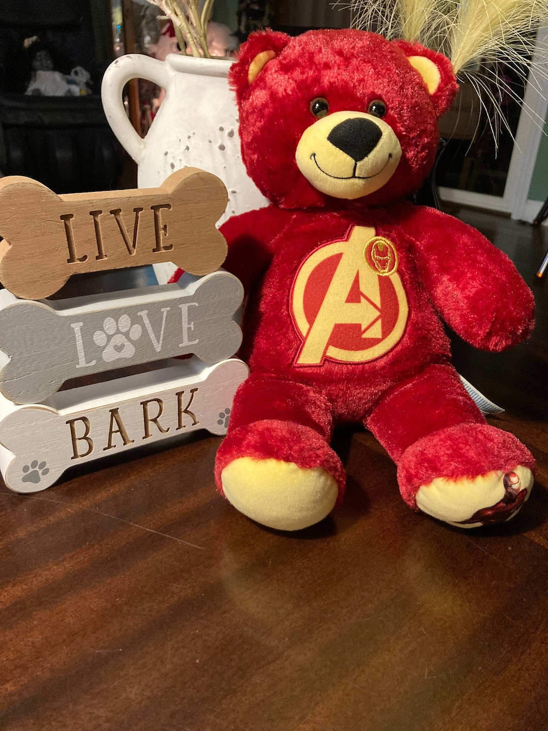 Build A Bear 16 Marvel Avengers Red Yellow Teddy Bear Comic BAB With ...