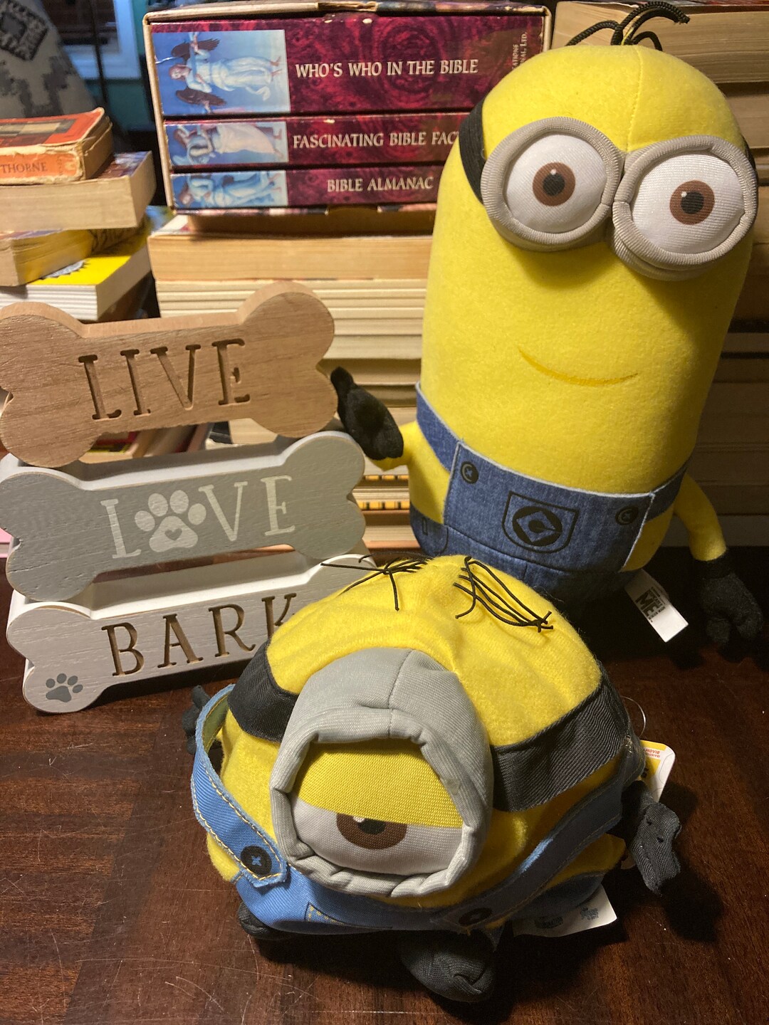 Despicable ME Plush Lot of 2 Minions Stuart 7 Fuzzbies Ball Body Toy ...