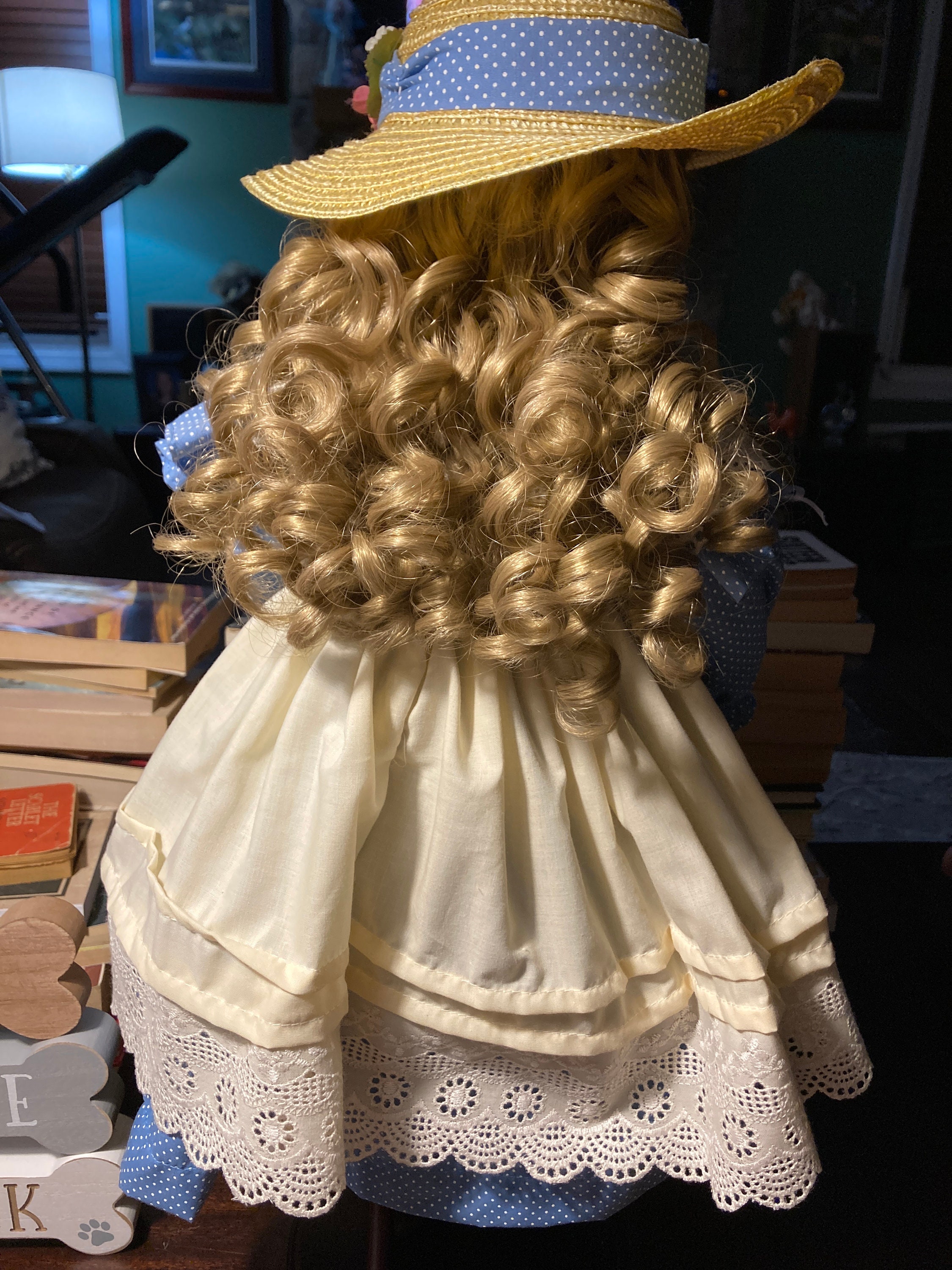 Vintage Beautiful Doll Cloth Body 21” Tall Porcelain Head and Limbs ...