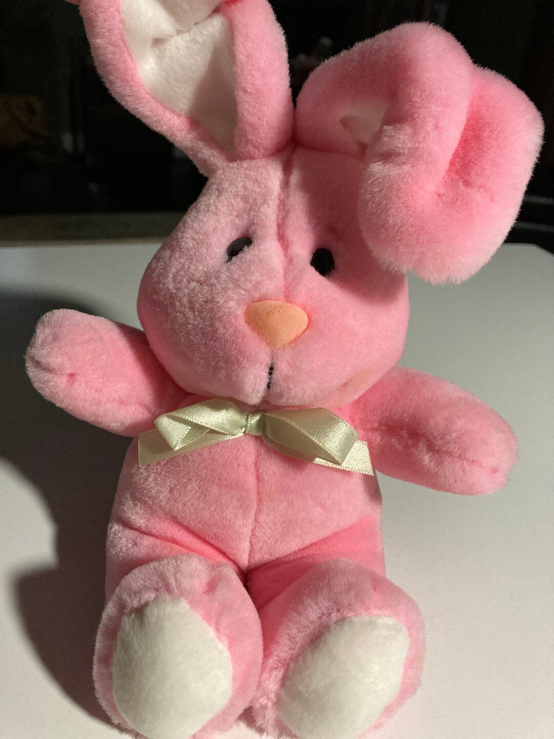 Commonwealth Bunny Rabbit Stuffed Plush 10” Vintage Well Made Pink Toy Animal - Etsy