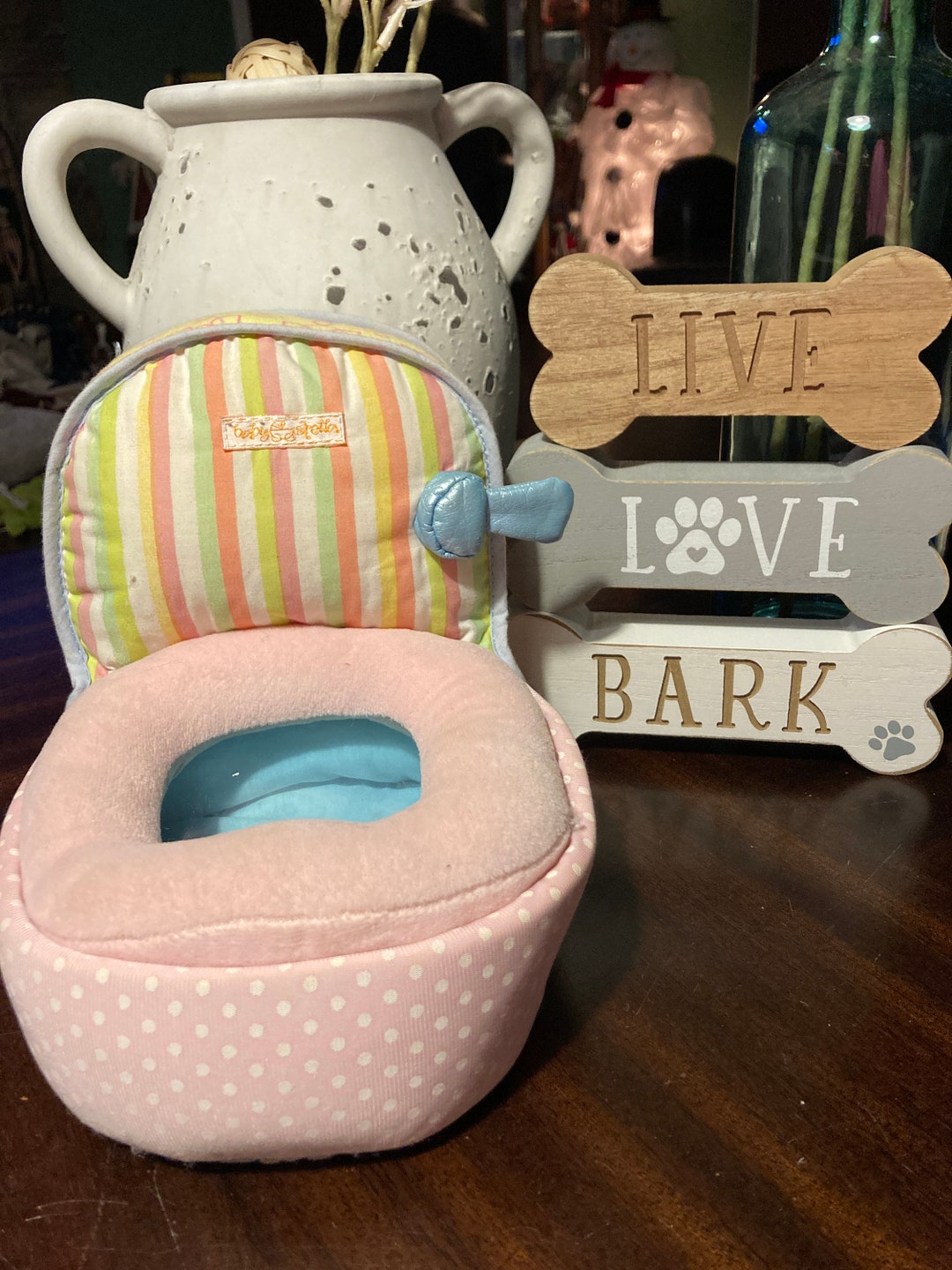 Manhattan Toy Plush Play Toilet Commode for Baby Stella or Fits Small ...