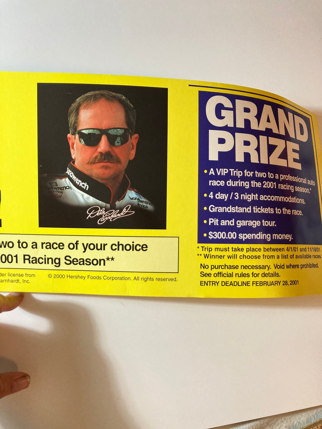 Dale Earnhardt Sr Sweepstakes Poster by CVS Pharmacy 29”x8” RARE Poster ...