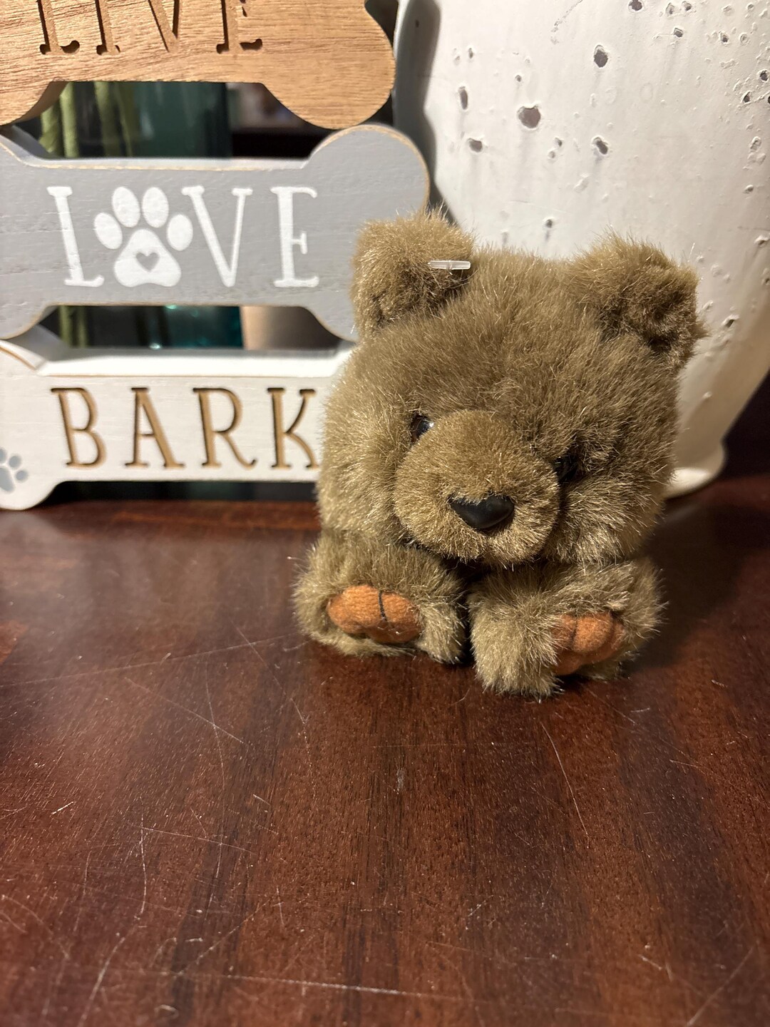 Swibco 4” Bear Puffkins Brown Bear Vintage 1990’s Toy Plush Stuffed ...