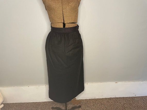1950s Evan Picone Brown Wool Skirt - Gem