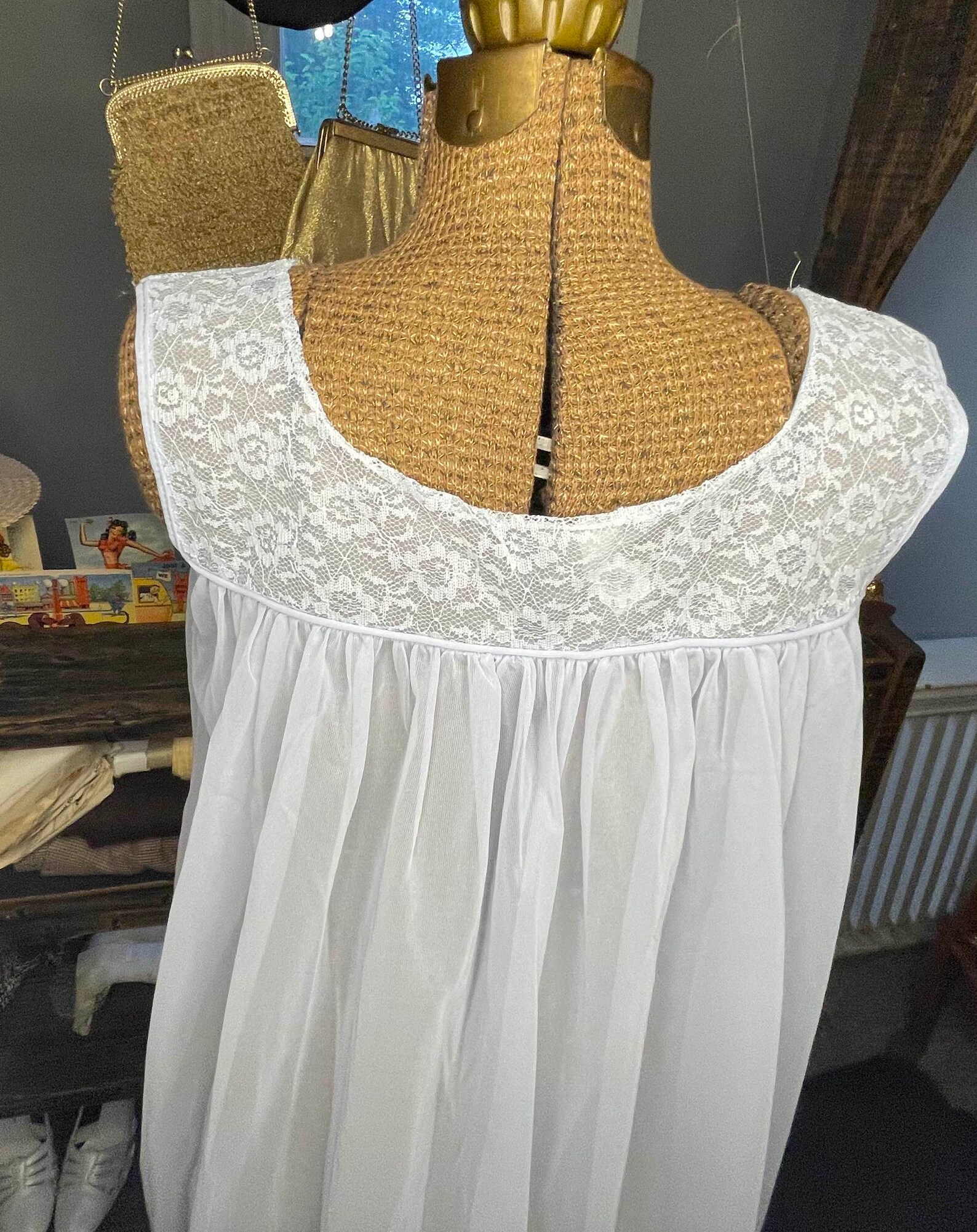 Mid 1960s Early 1970s Light Blue Sheer Peignoir Set Etsy