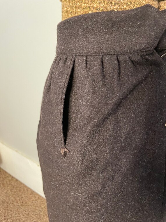1950s Evan Picone Brown Wool Skirt - Gem