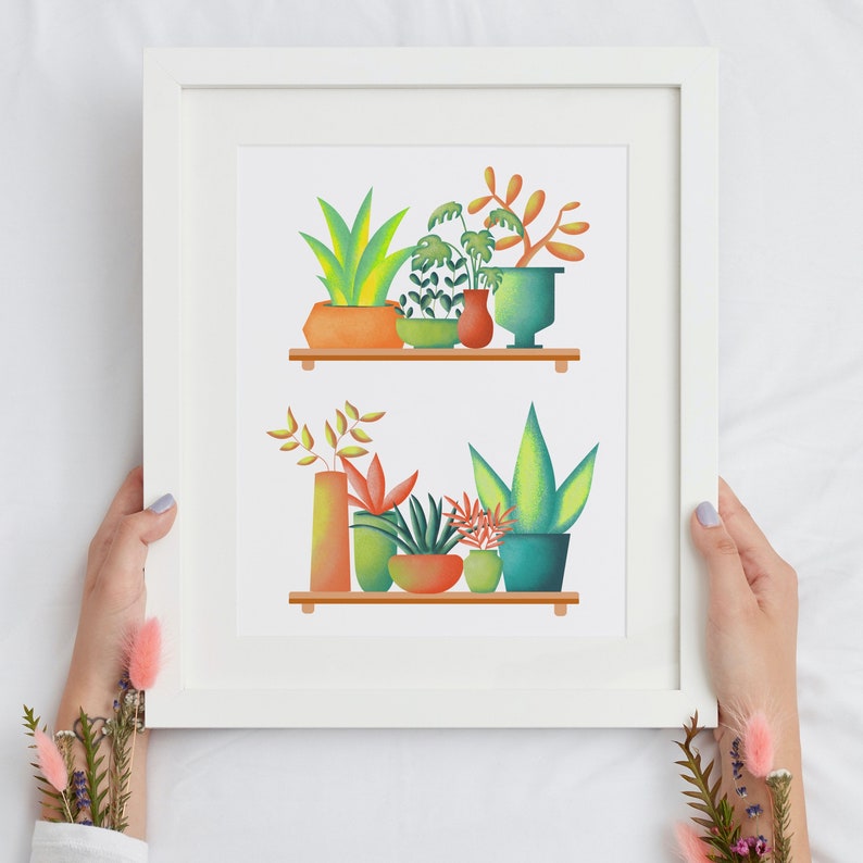Succulent Wall Art Print Wall Decor Plant Love Gift Printable Boho Art ...