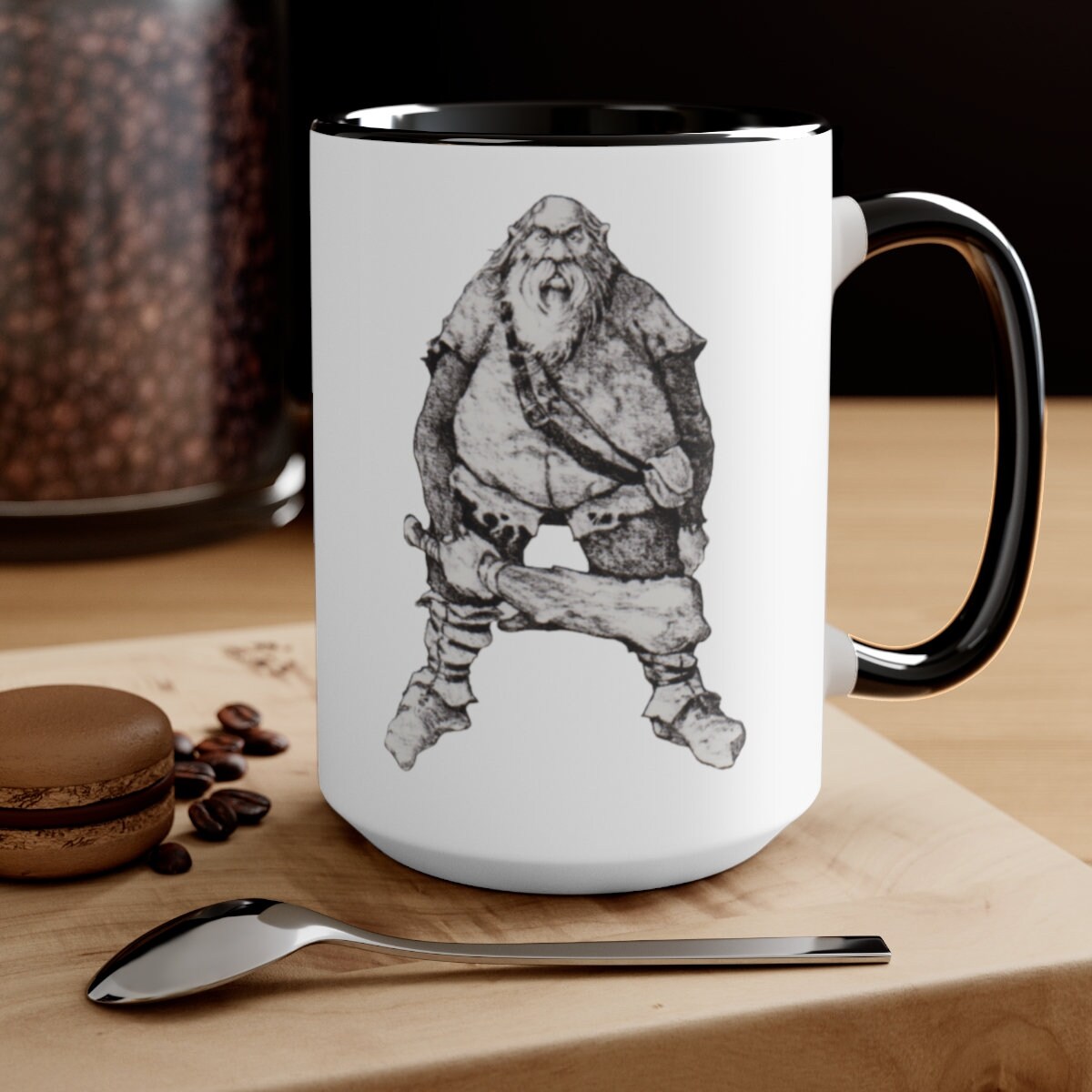 Elfabet Letter A Monogram Giant Fantasy Themed Two-tone Coffee - Etsy