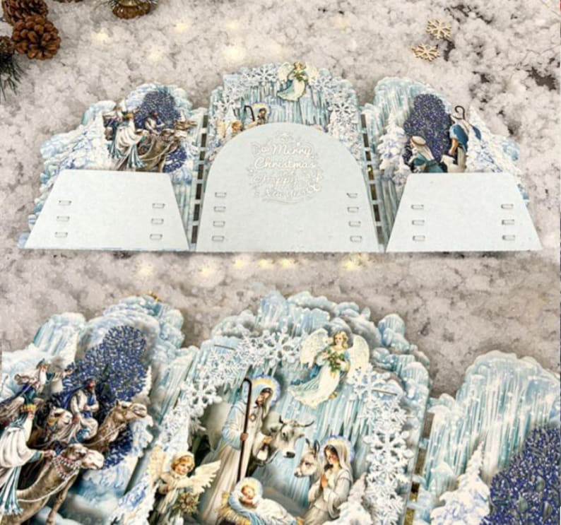3D Pop-up Nativity Christmas Card – Holy Family Scene - Etsy UK