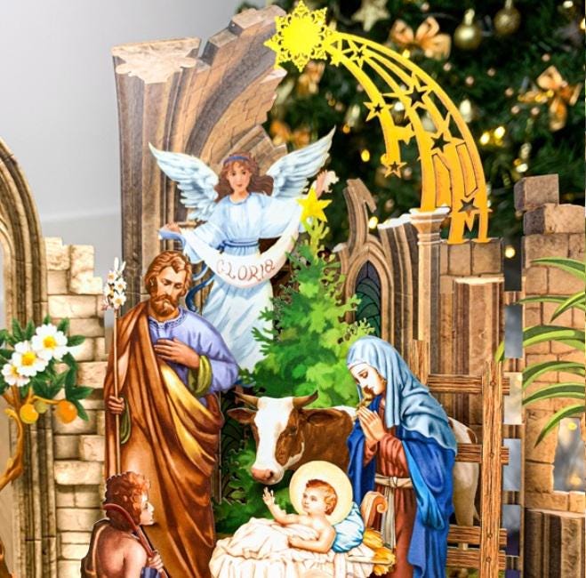 Exquisite 3D Pop-up Nativity Christmas Cards – Handcrafted Holy Scene ...