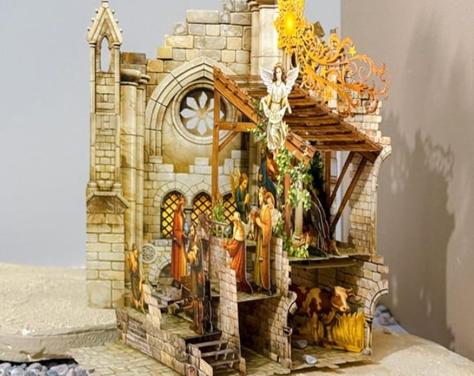 3D Pop-up Nativity Scene Card – Bethlehem Stable, Holy Family - Etsy