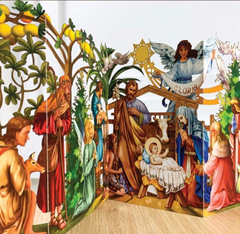 Exquisite 3D Pop-up Nativity Christmas Cards – Handcrafted Holy Scene ...