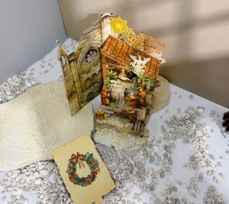 Exquisite 3D Pop-up Nativity Christmas Cards – Handcrafted Holy Scene ...