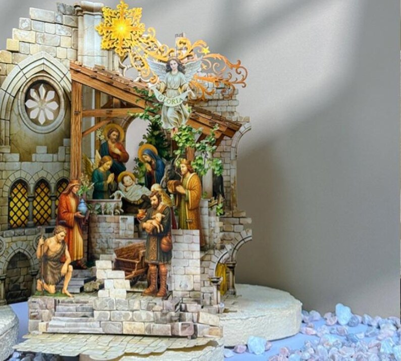 Exquisite 3D Pop-up Nativity Christmas Cards – Handcrafted Holy Scene ...