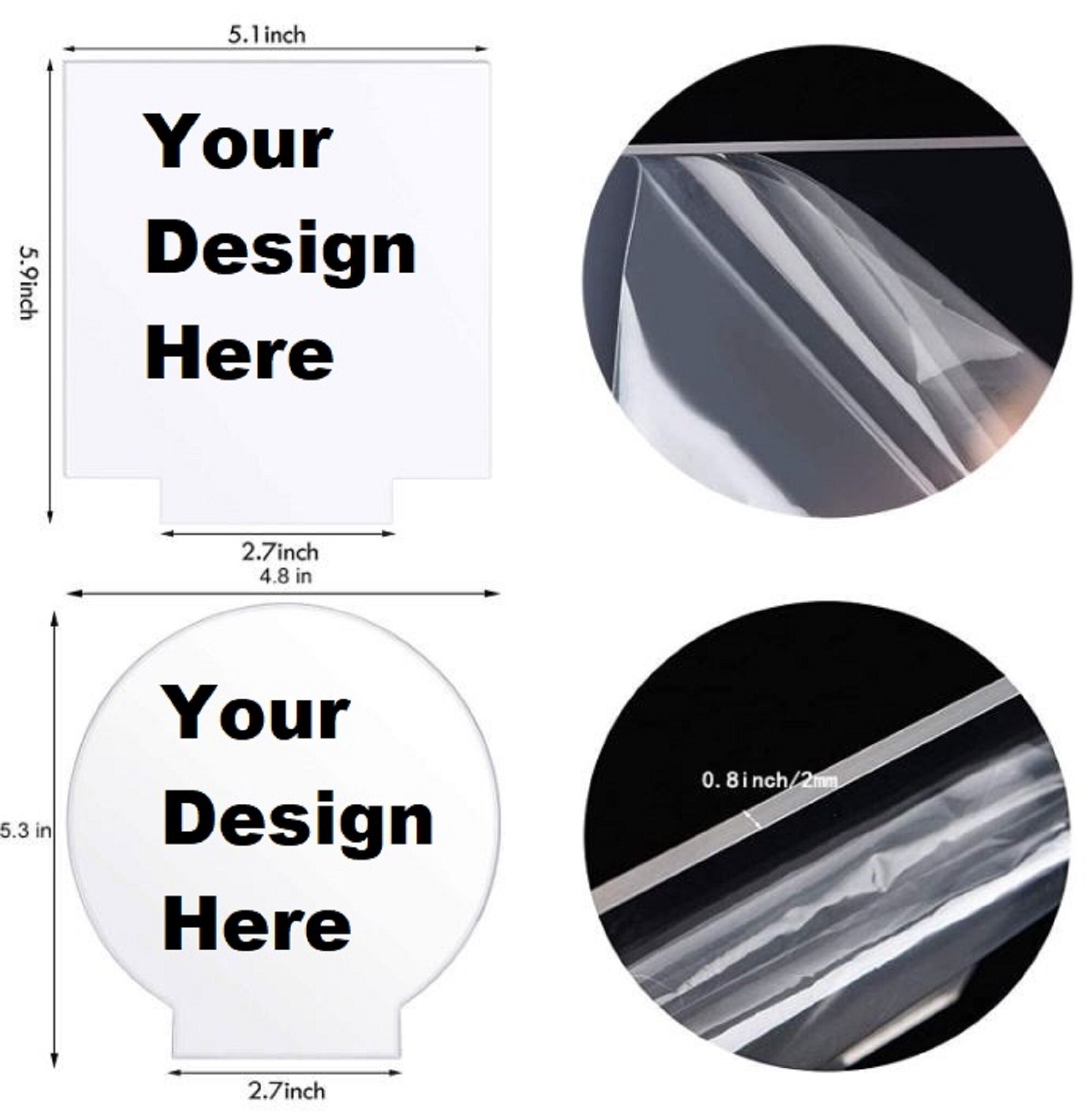 Custom Acrylic Sign for LED Night Light (LED Base NOT Included) /etched ...