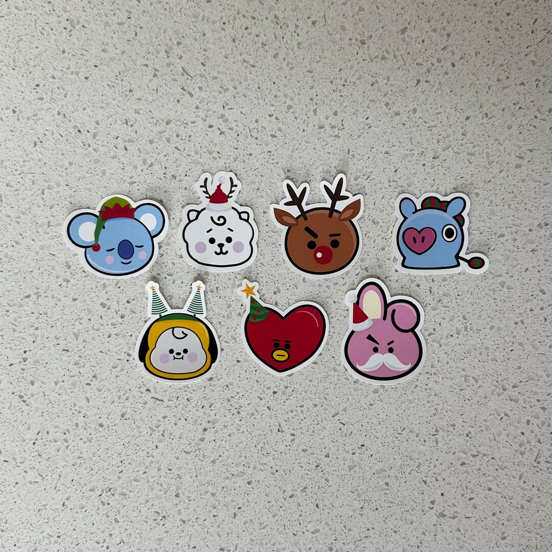 BTS BT21 Christmas Stickers - Etsy