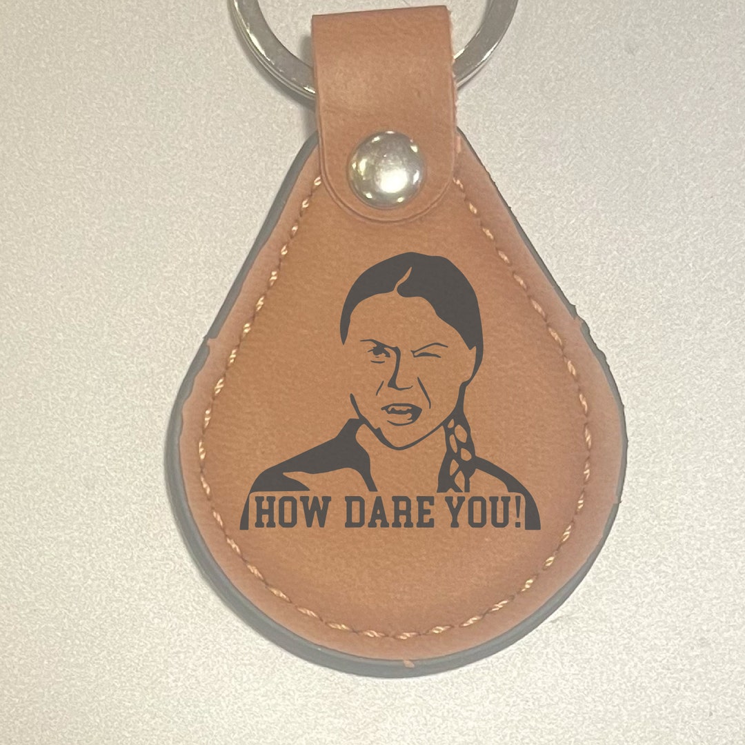 Greta Thunberg Leather Engraved Double Sided Key Chain - Etsy