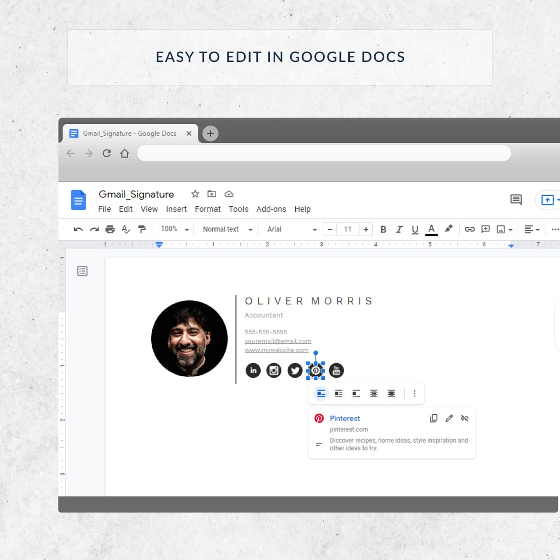 Email Signature Template for Gmail | Professional Email Signature With ...