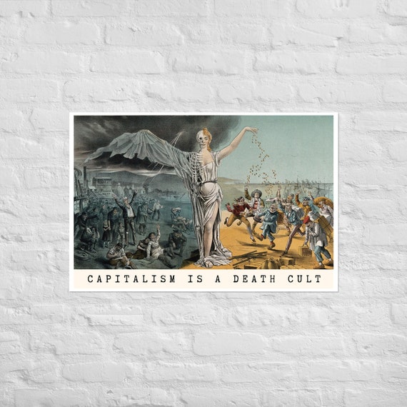 Capitalism is a Death Cult Vintage Poster Anti-capitalist | Etsy