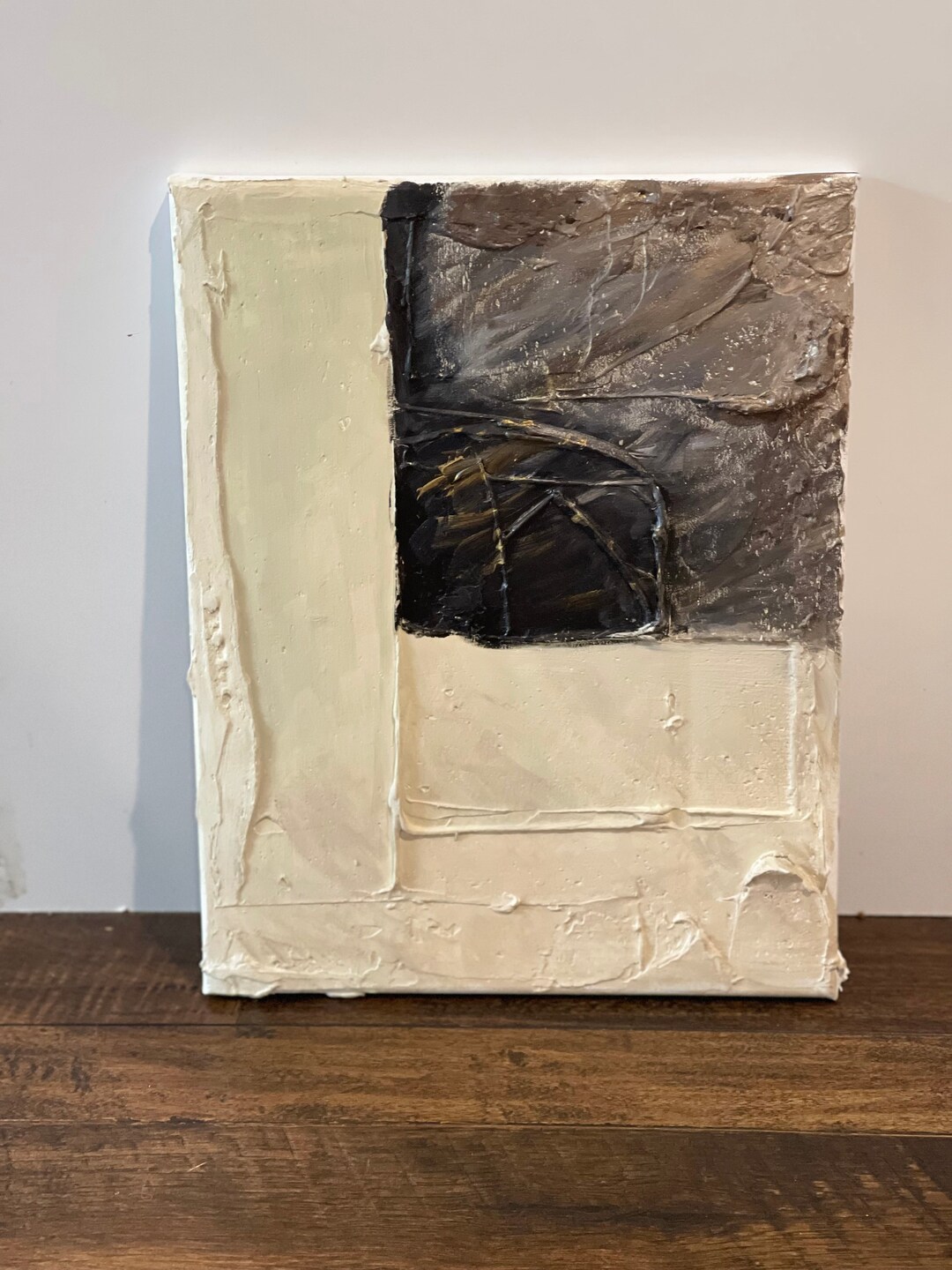 Neutral Night Abstract Painting Texture Art Original Artwork Unframed ...