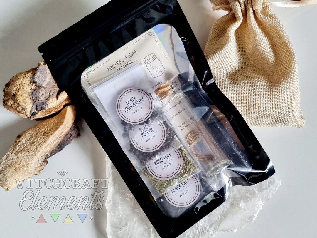 DIY Protection Jar Spell Kit, Banish Negativity, Curse Hex Removal ...
