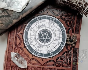 Witches Wheel of the Year Sticker - Wiccan Calendar, Sabbat Journal ...