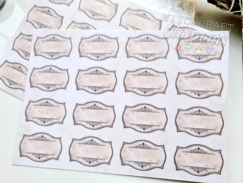 Mini Blank Vintage Style Apothecary Labels 32 Write Your Own Sticker ...