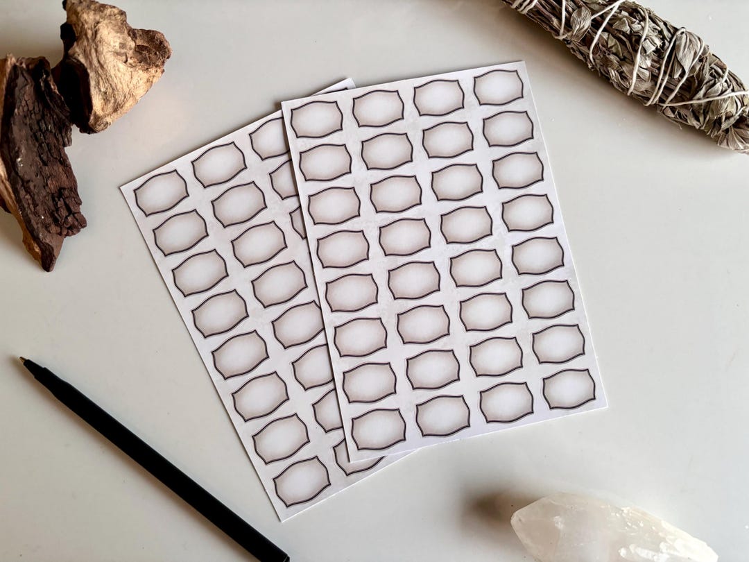 Mini Blank Vintage Style Apothecary Labels - Write Your Own Sticker ...