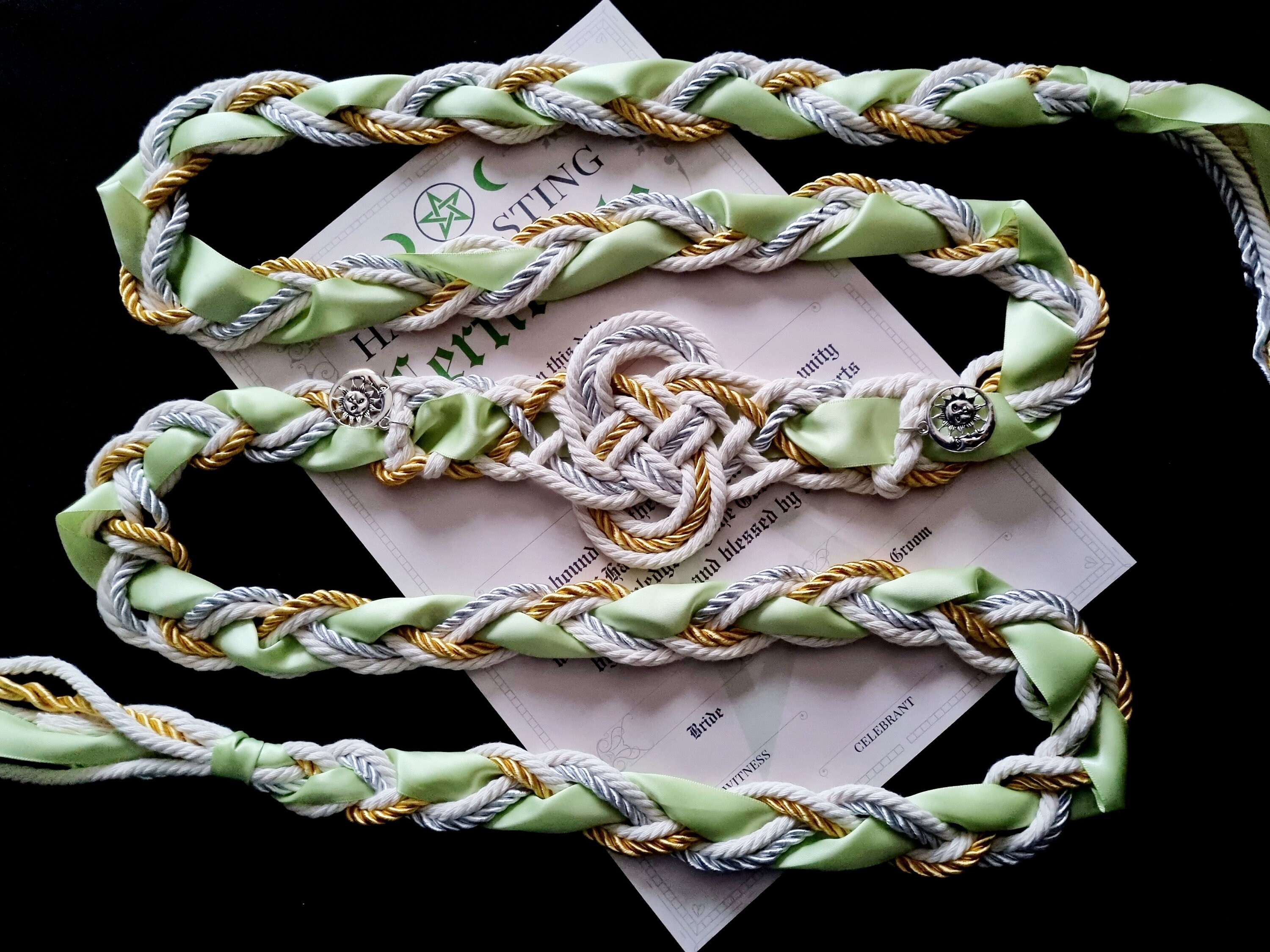 Eternal Love Handfasting Cord in Light Green With Handfasting ...