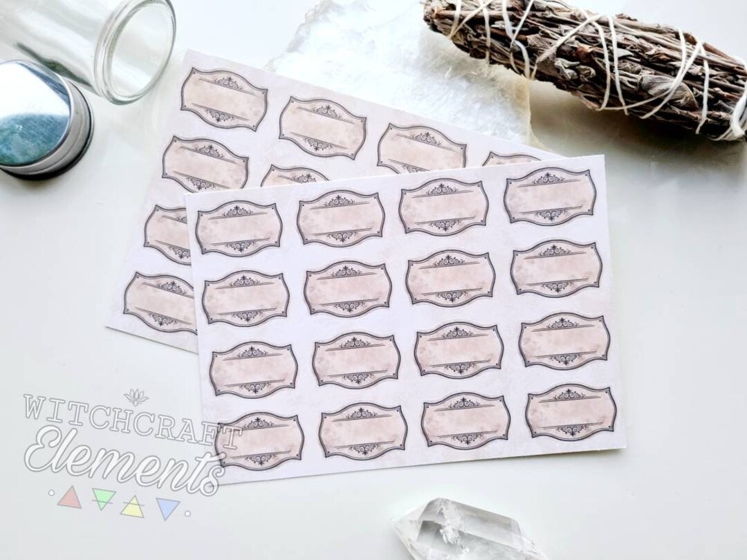 Small Blank Vintage Style Apothecary Labels - Write Your Own Sticker ...