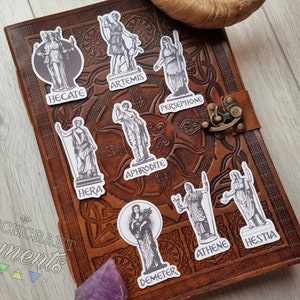 Greek Gods & Goddesses Sticker Bundle, 16 Deity Illustrations Sticker ...