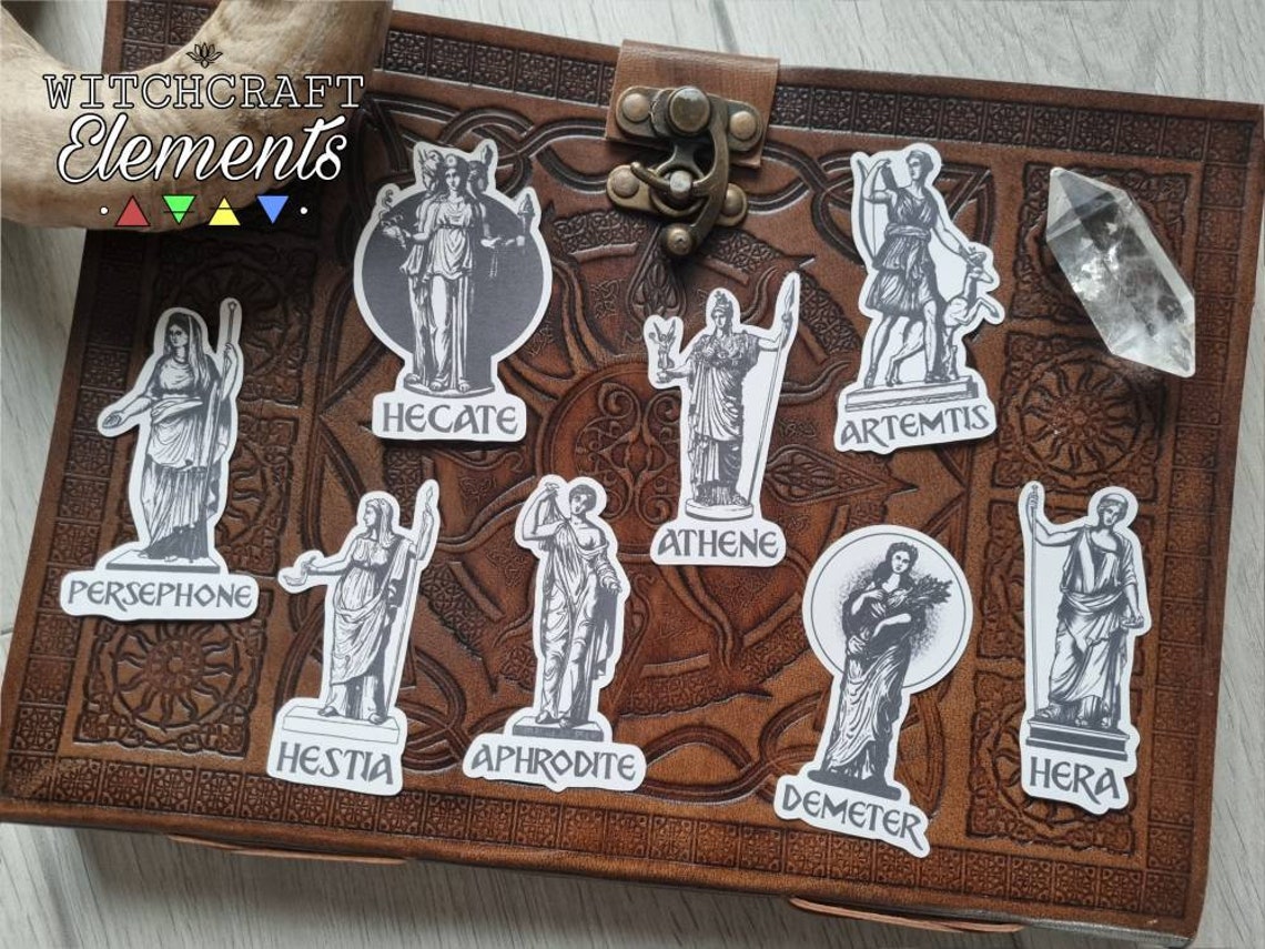 Greek Gods & Goddesses Sticker Bundle 16 Deity Illustrations - Etsy