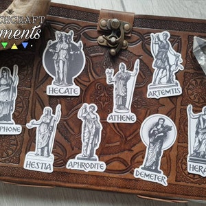 Greek Gods & Goddesses Sticker Bundle 16 Deity Illustrations - Etsy