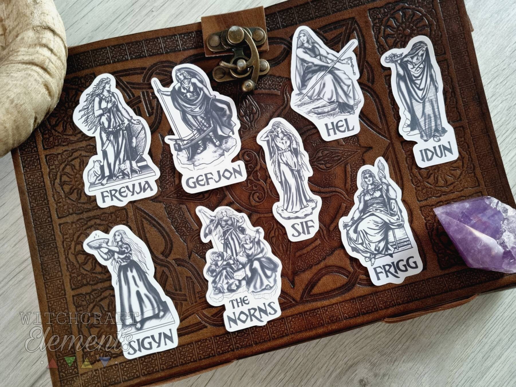 Norse Gods & Goddesses Sticker Bundle 16 Deity Illustrations - Etsy