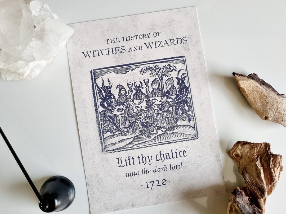 The History of Witches and Wizards A5 Print - the Feast - Gothic Decor ...