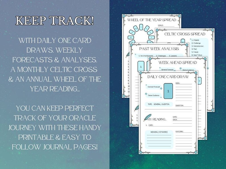 Printable Oracle Journal & Study Pages Digital Download - Etsy