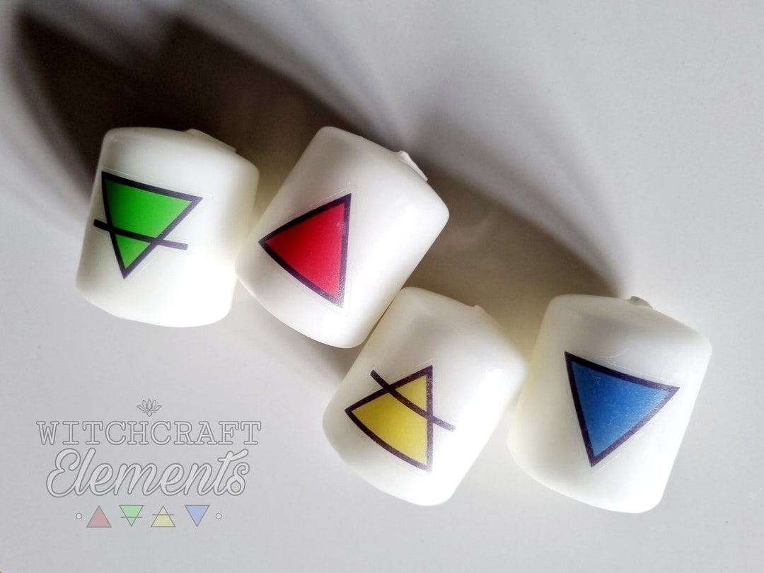 Elemental Altar Votive Candle Set - the Four Elements - Earth, Fire ...